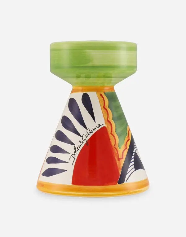 Dolce & Gabbana Ceramic Candle Holder Small Candle Holder - Multicolor