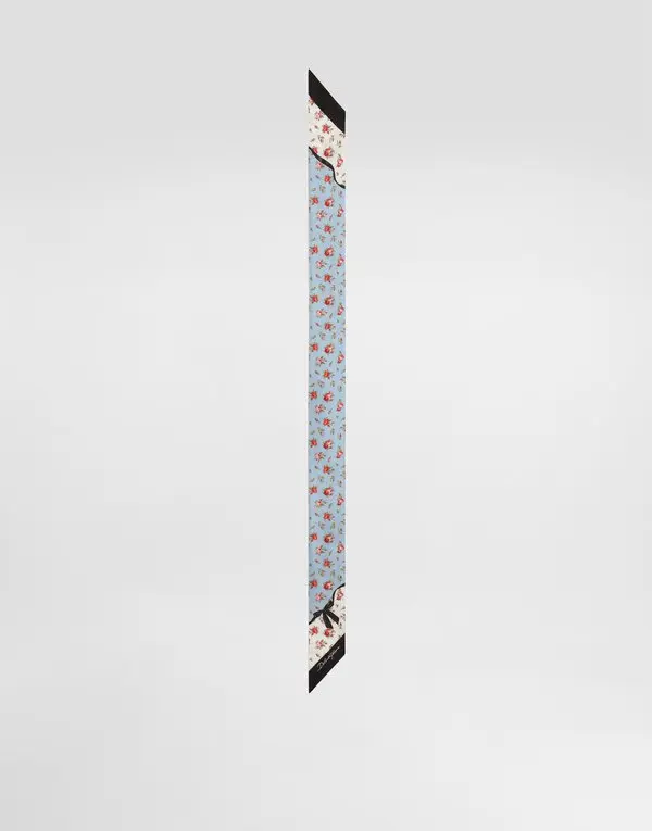 Dolce & Gabbana Small Rose-print Silk Twill Bandeau 6x100 Collection - Multicolor