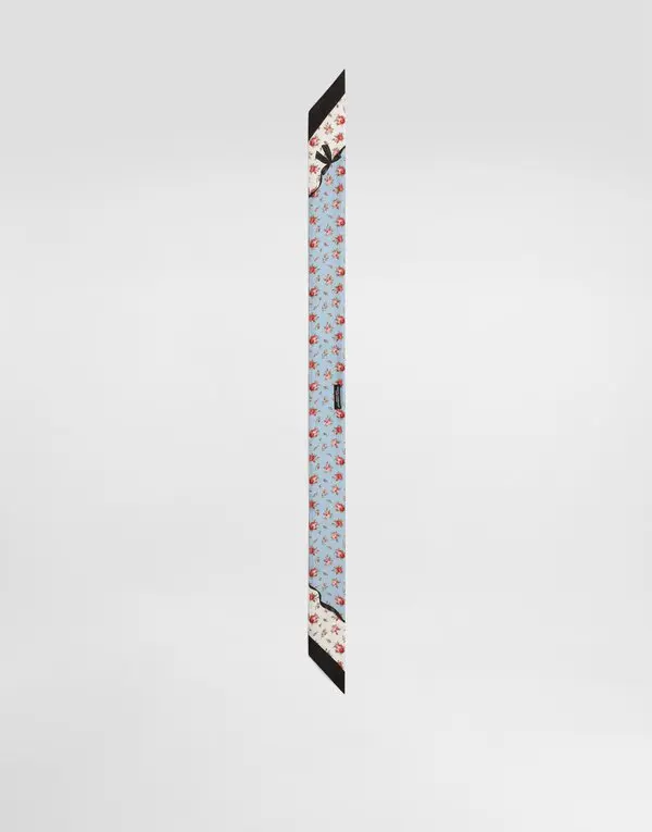 Dolce & Gabbana Small Rose-print Silk Twill Bandeau 6x100 Collection - Multicolor