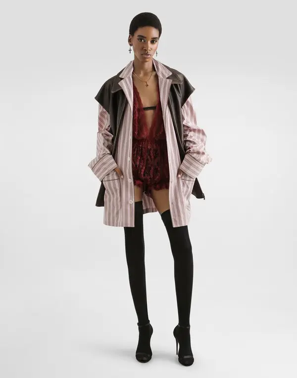 Dolce & Gabbana Bull Leather Vest Coats And Jackets