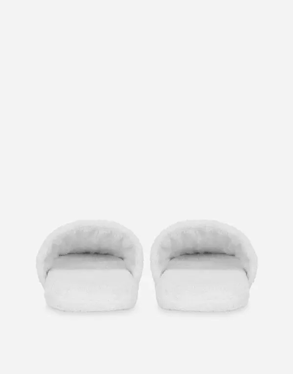Dolce & Gabbana Embroidered Terry Cotton Slippers Cotton Slippers
