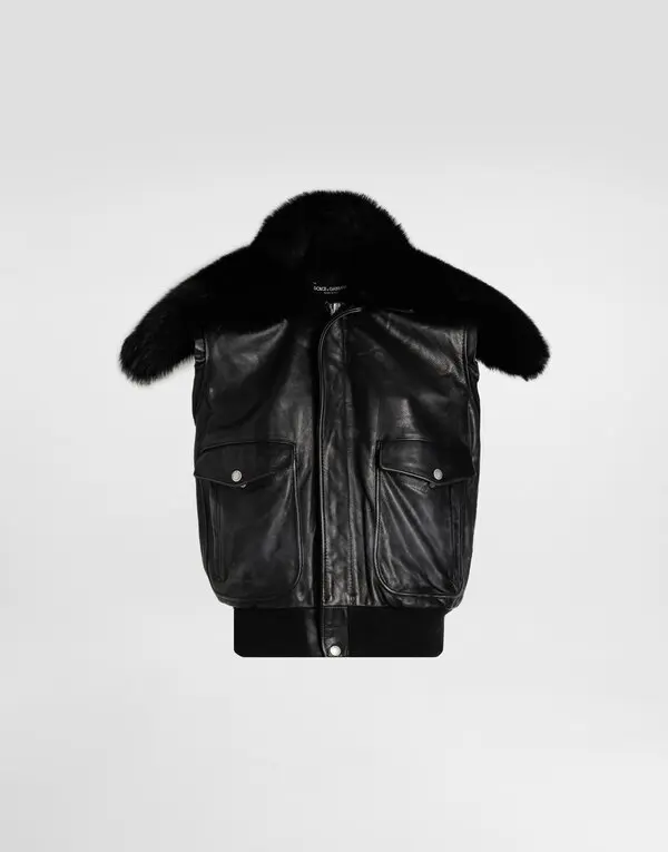 Dolce & Gabbana Vintage Leather Jacket Coats And Jackets
