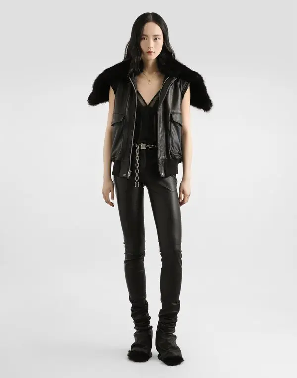 Dolce & Gabbana Vintage Leather Jacket Coats And Jackets