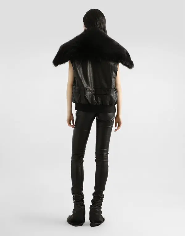 Dolce & Gabbana Vintage Leather Jacket Coats And Jackets