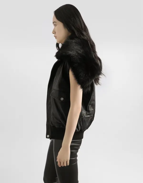 Dolce & Gabbana Vintage Leather Jacket Coats And Jackets