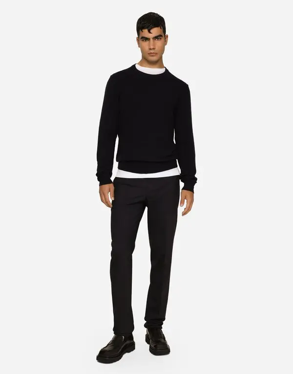 Dolce & Gabbana Round Neck Cashmere Sweater - Grey