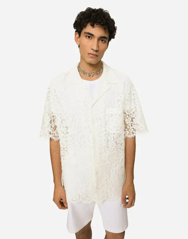 Dolce & Gabbana Lace Hawaiian Shirt Shirts Lace