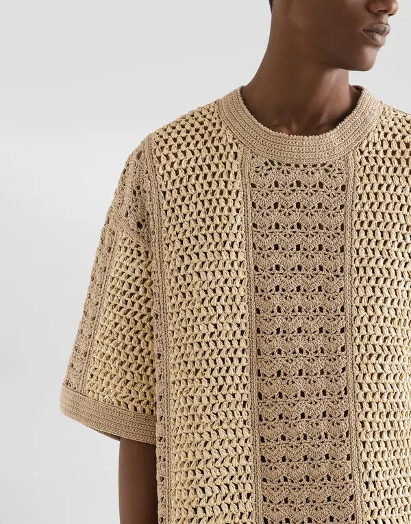 Dolce & Gabbana Round Neck Crochet Top