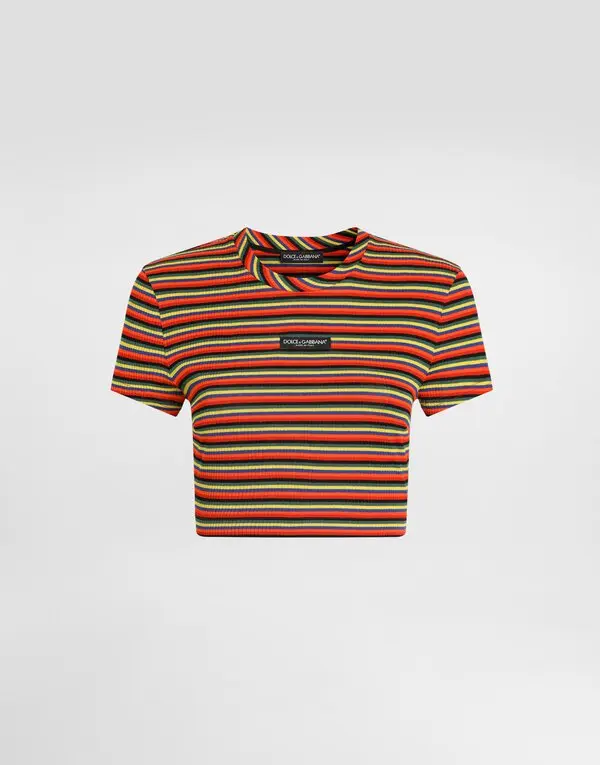 Dolce & Gabbana Striped Jersey T-shirt T-shirts And Sweatshirts - Multicolor