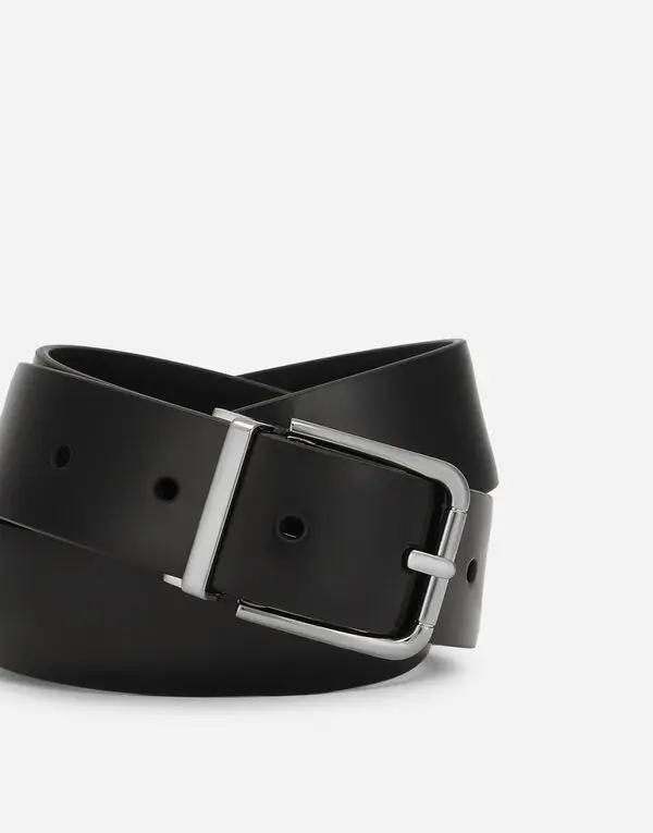 Dolce & Gabbana Brushed Calfskin Belt - Black