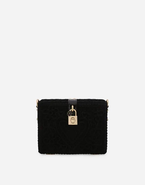 Dolce & Gabbana Dolce Box Bag With Cordonetto Detailing Shoulder And Crossbody Bags - Black
