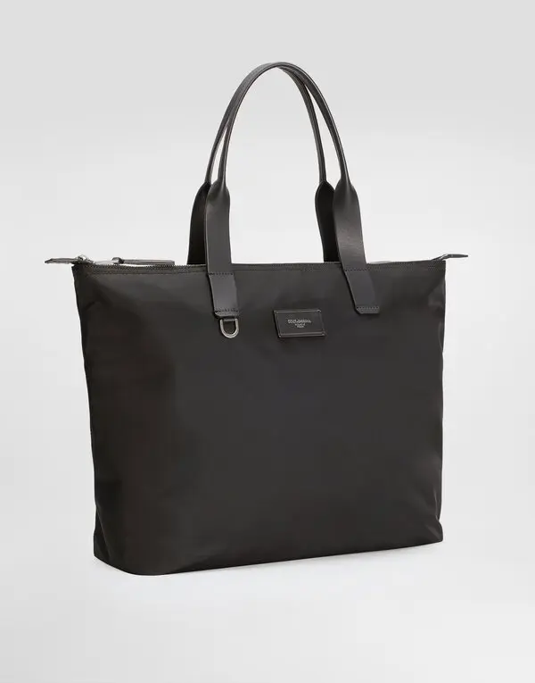 Dolce & Gabbana Nylon And Smooth Calfskin Shopper Bag