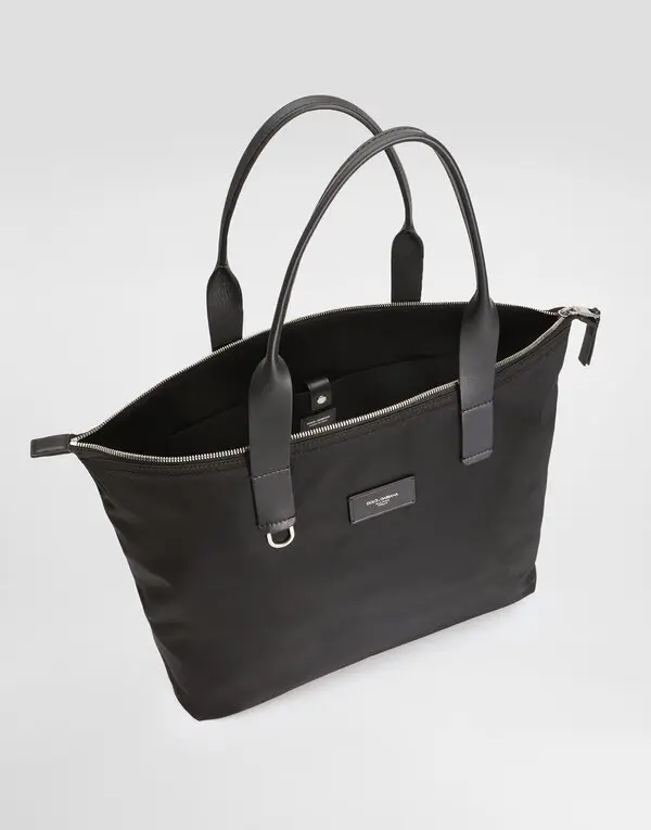 Dolce & Gabbana Nylon And Smooth Calfskin Shopper Bag