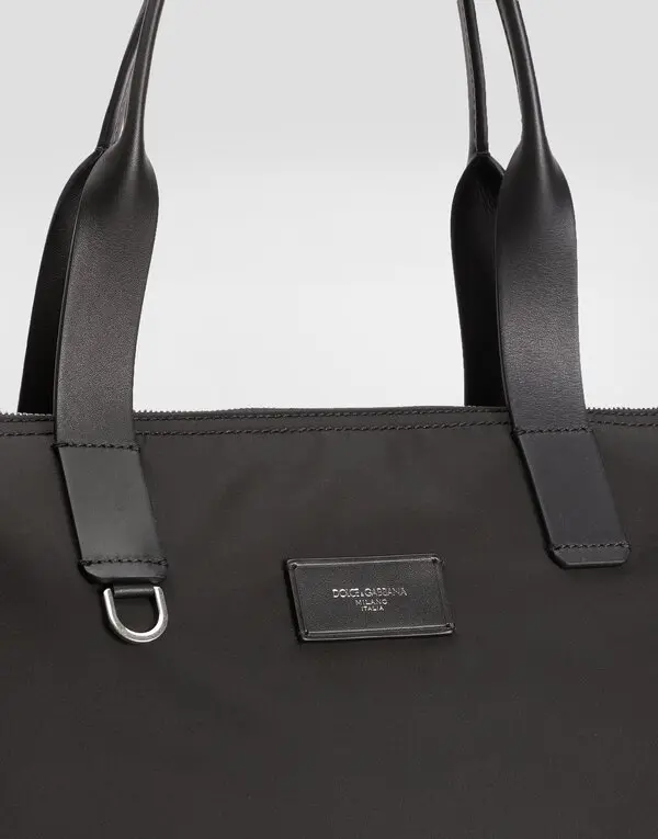 Dolce & Gabbana Nylon And Smooth Calfskin Shopper Bag