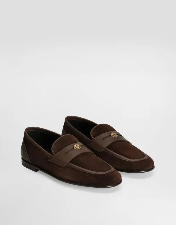 Dolce & Gabbana Split Calfskin Slipper Drivers - Brown