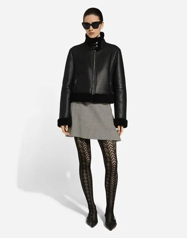 Dolce & Gabbana Merino Shearling Jacket Coats And Jackets