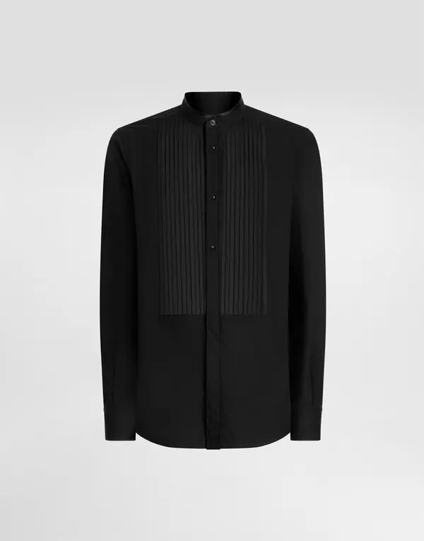 Dolce & Gabbana Supima Cotton Gold Shirt Shirts Cotton - Black