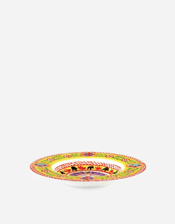Dolce & Gabbana Set 2 Soup Plates In Fine Porcelain Soup Bowl
