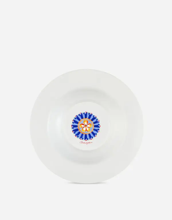 Dolce & Gabbana Set 2 Soup Plates In Fine Porcelain Soup Bowl