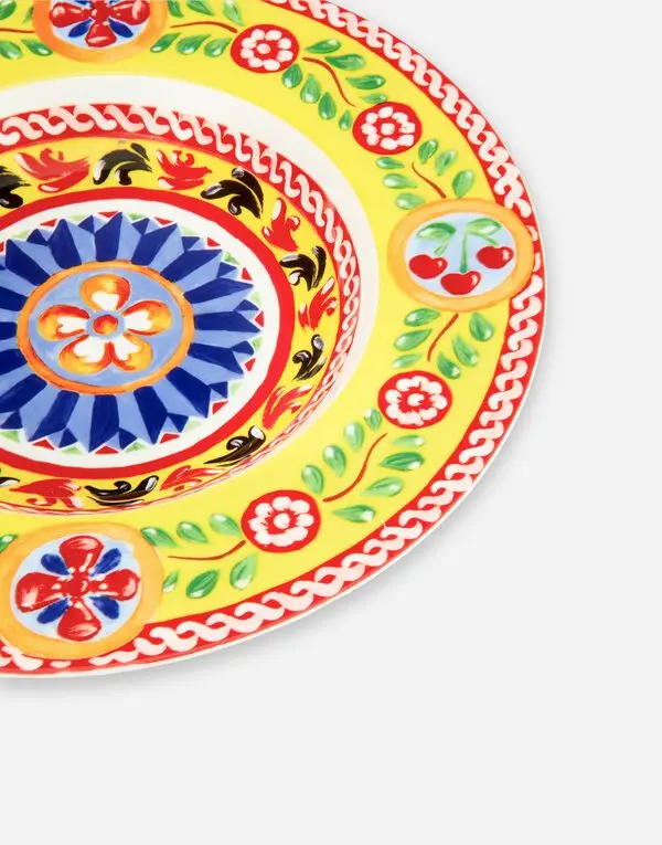Dolce & Gabbana Set 2 Soup Plates In Fine Porcelain Soup Bowl