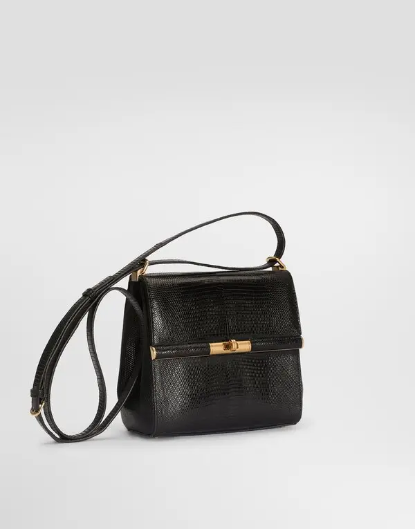 Dolce & Gabbana Marlene Lizard Skin Shoulder Bag