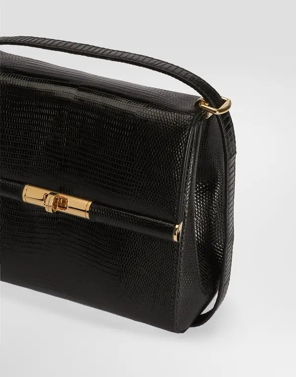 Dolce & Gabbana Marlene Lizard Skin Shoulder Bag