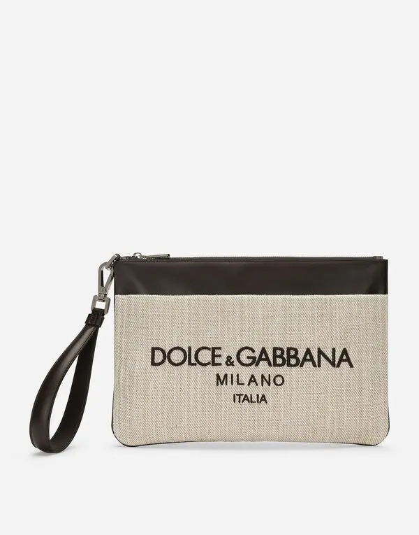 Dolce & Gabbana Canvas Pouch Briefcase And Clutches Cotton