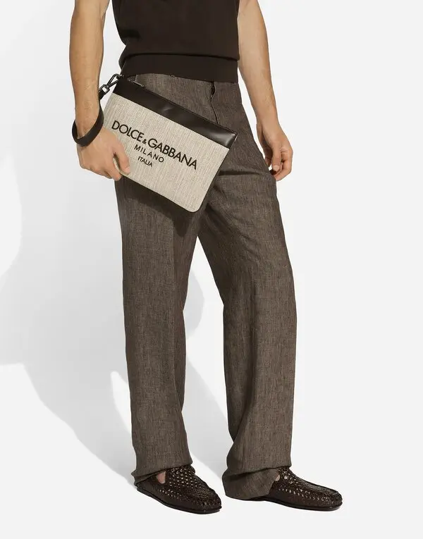 Dolce & Gabbana Canvas Pouch Briefcase And Clutches Cotton