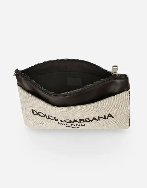 Dolce & Gabbana Canvas Pouch Briefcase And Clutches Cotton