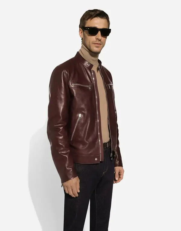 Dolce & Gabbana Leather Jacket Coats And Jackets Multi-colored
