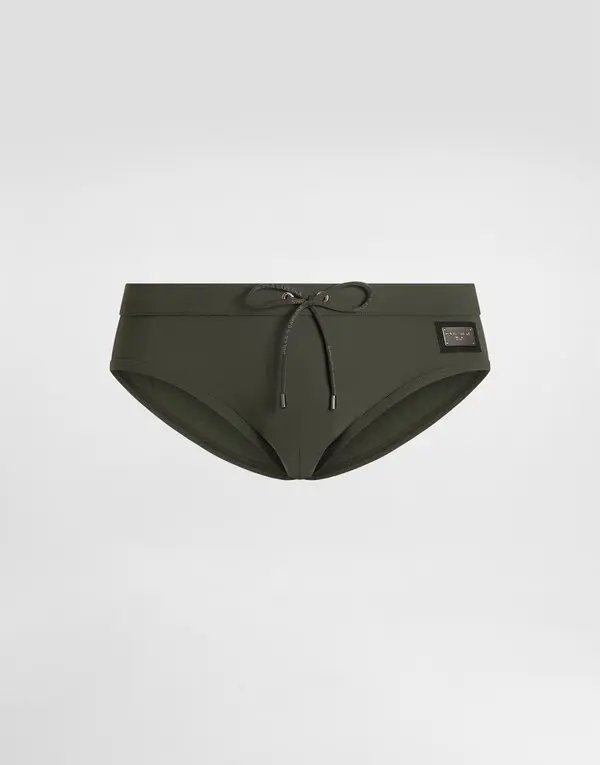 Dolce & Gabbana High-rise Swim Briefs Beachwear - Grey