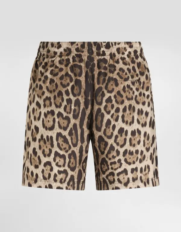Dolce & Gabbana Leopard Mid-length Swim Trunks - Print