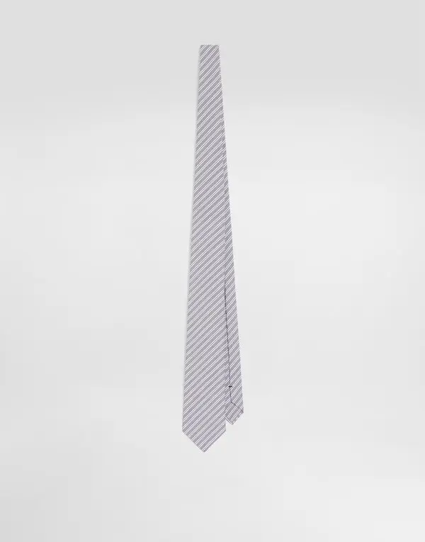 Dolce & Gabbana Striped Poplin Neck Tie - Multicolor
