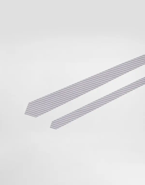 Dolce & Gabbana Striped Poplin Neck Tie - Multicolor