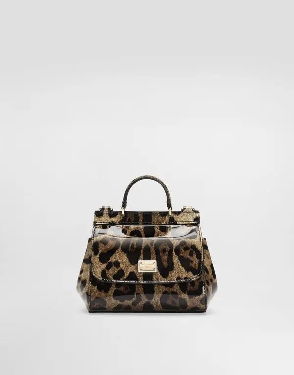 Dolce & Gabbana Ed Polished Calfskin Mini Sicily Bag Accessories Animal Leather - Print