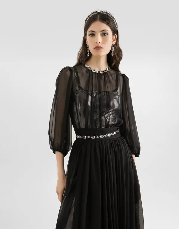 Dolce & Gabbana Chiffon Dress Dresses Silk