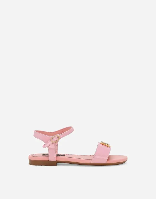 Dolce & Gabbana Patent Leather Sandals Shoes Leather - Pink