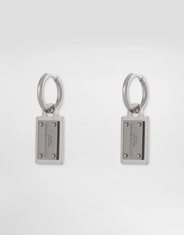 Dolce & Gabbana Earrings With Logo Tag Bijoux Metal