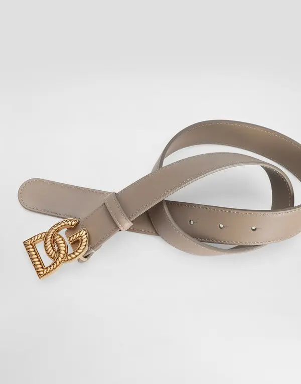 Dolce & Gabbana Plongé Calfskin Dg Logo Belt Belts