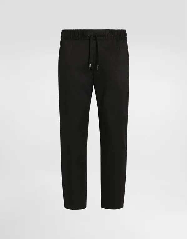 Dolce & Gabbana Cotton Jogging Shorts With Logo Detail - Black