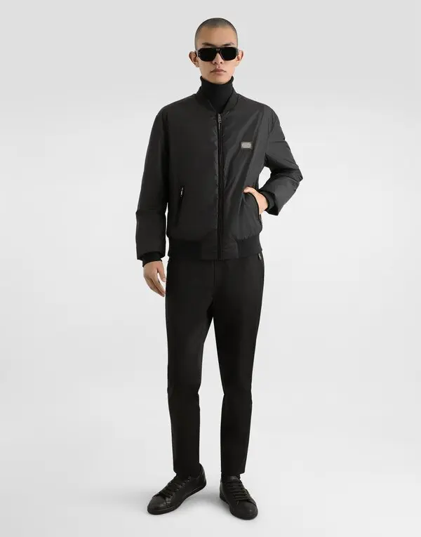 Dolce & Gabbana Cotton Jogging Shorts With Logo Detail - Black