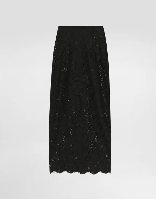 Dolce & Gabbana Cordonetto Lace Midi Skirt Skirts - Black