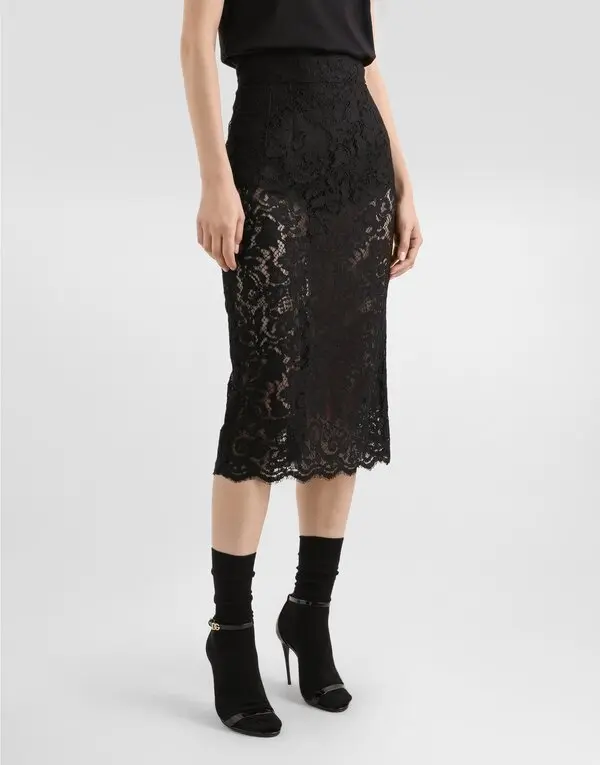 Dolce & Gabbana Cordonetto Lace Midi Skirt