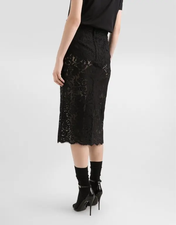 Dolce & Gabbana Cordonetto Lace Midi Skirt