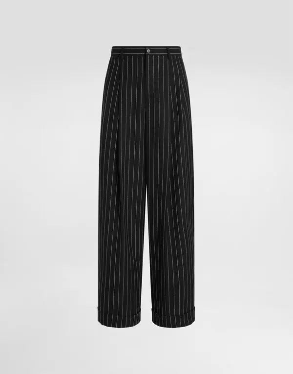 Dolce & Gabbana Chalk-stripe Wool Trousers