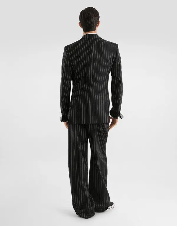 Dolce & Gabbana Chalk-stripe Wool Trousers