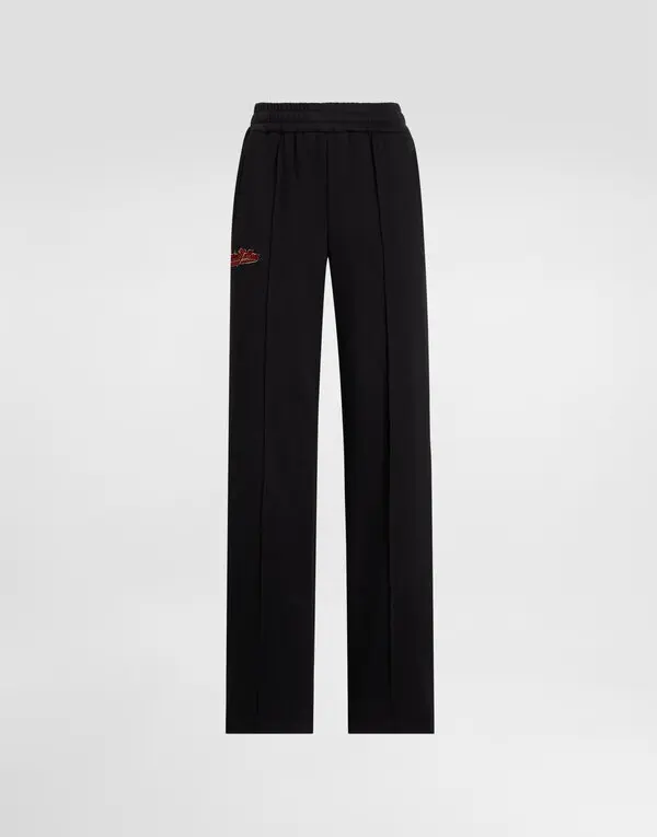 Dolce & Gabbana Fleece Jogging Pants With Patch Pants And Shorts