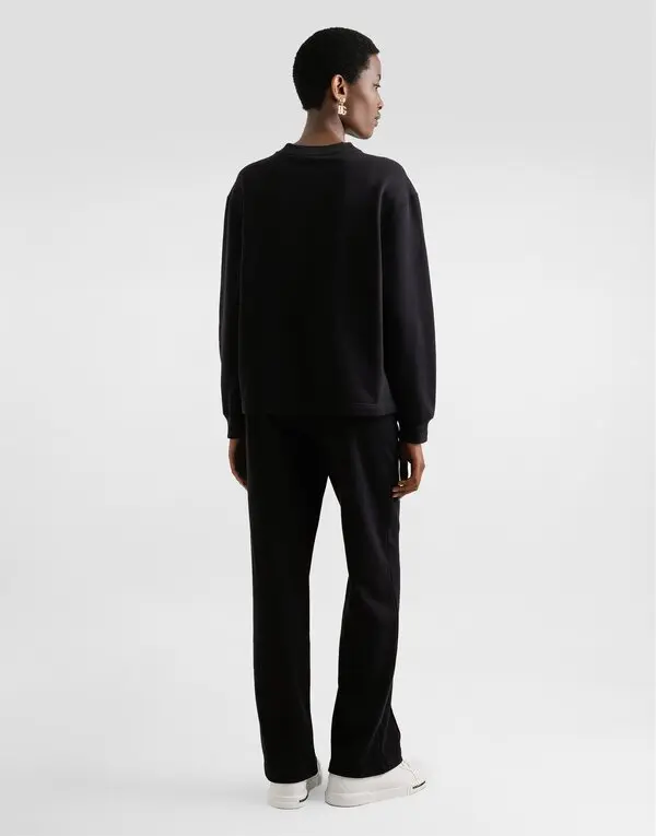 Dolce & Gabbana Fleece Jogging Pants With Patch Pants And Shorts