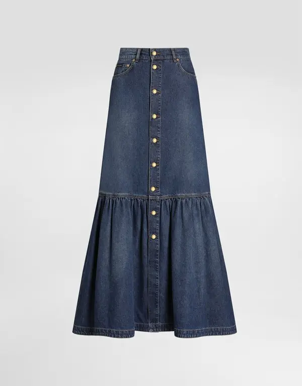 Dolce & Gabbana Long Denim Skirt� Denim And Jeans Multi-colored