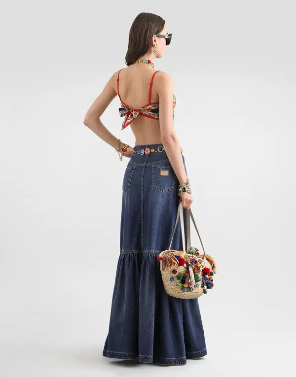 Dolce & Gabbana Long Denim Skirt